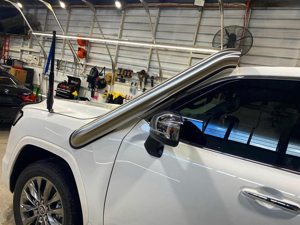 TWIN 5" 300 Series LandCruiser Stainless Steel Snorkel Kit – Meredith ...